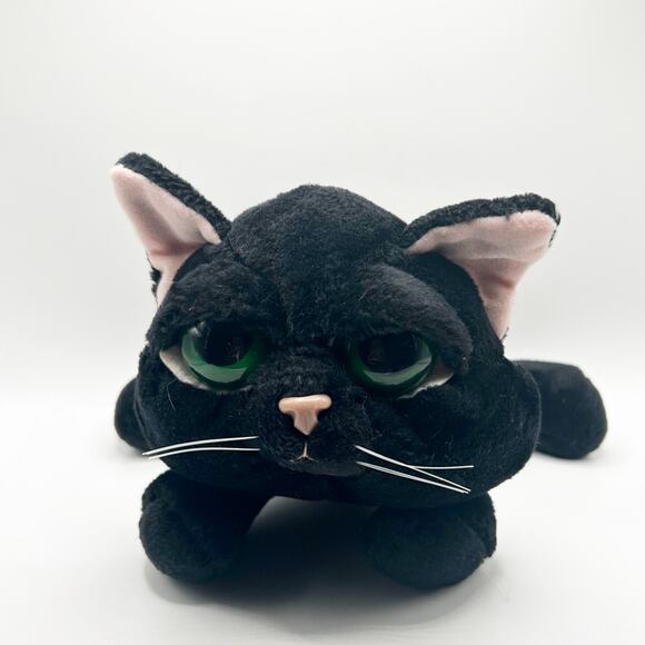 Russ | Toys | Vintage Russ Berrie Shadow Cat Large Green Eyes Pink Nose ...